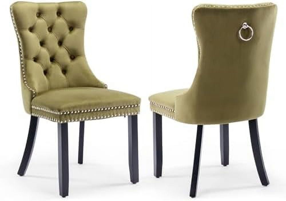 Spboomlife Velvet Dining Chairs Set Of 6 Tall Back Side Chair Modern