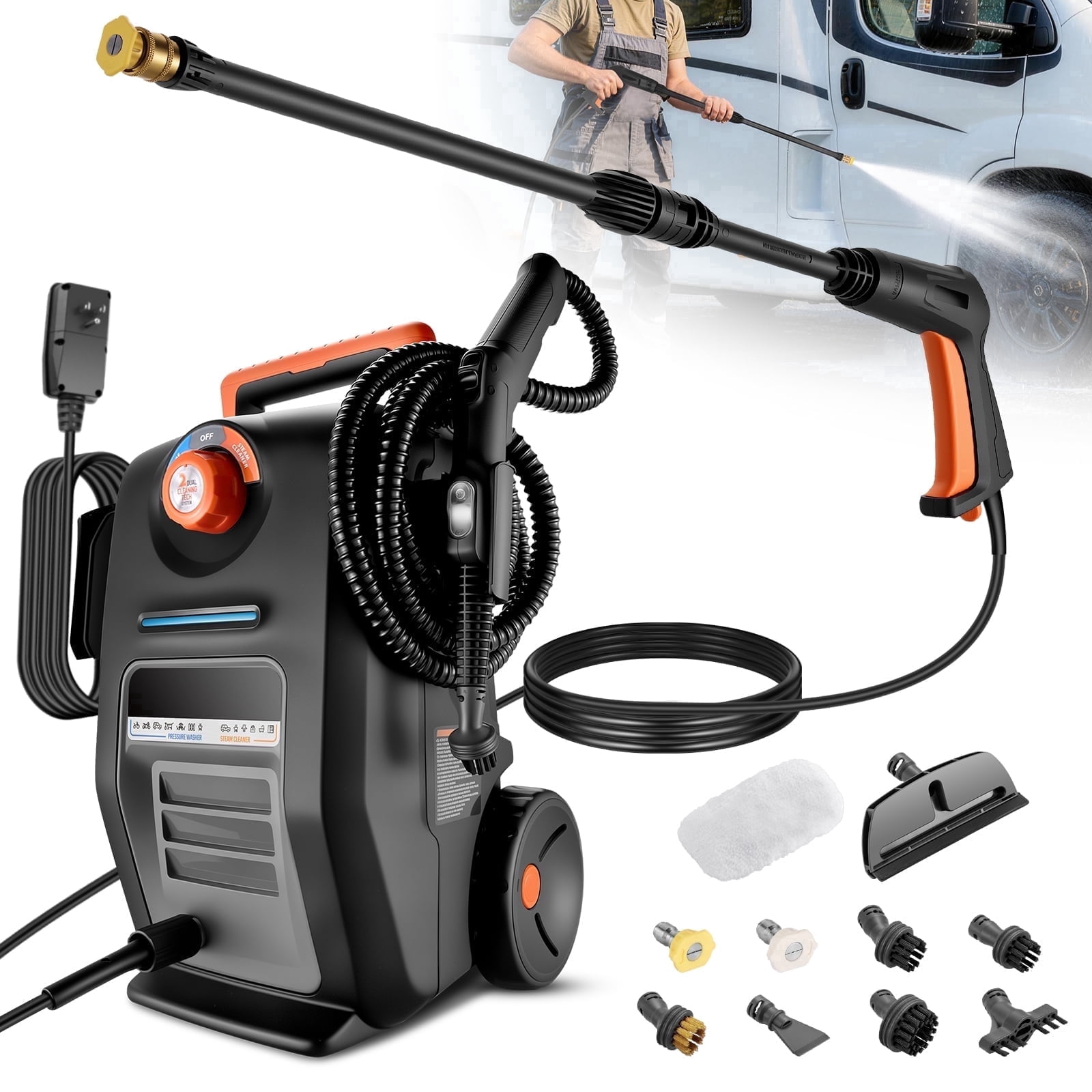 SPBTAR 2-in-1 Pressure Washer, 3000PSI 2GPM High Pressure Cleaner with ...
