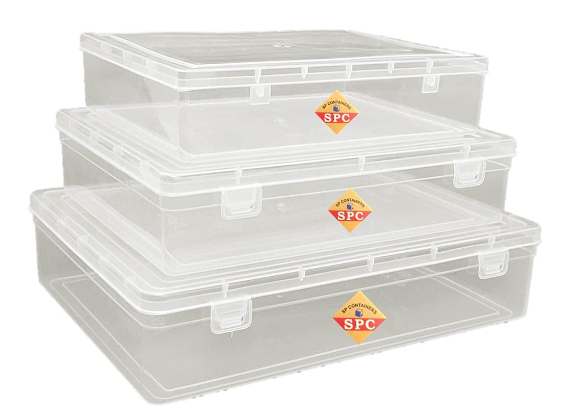 SPC Multipurpose Plastic Rectangle Stackable Storage Organizer Box with ...