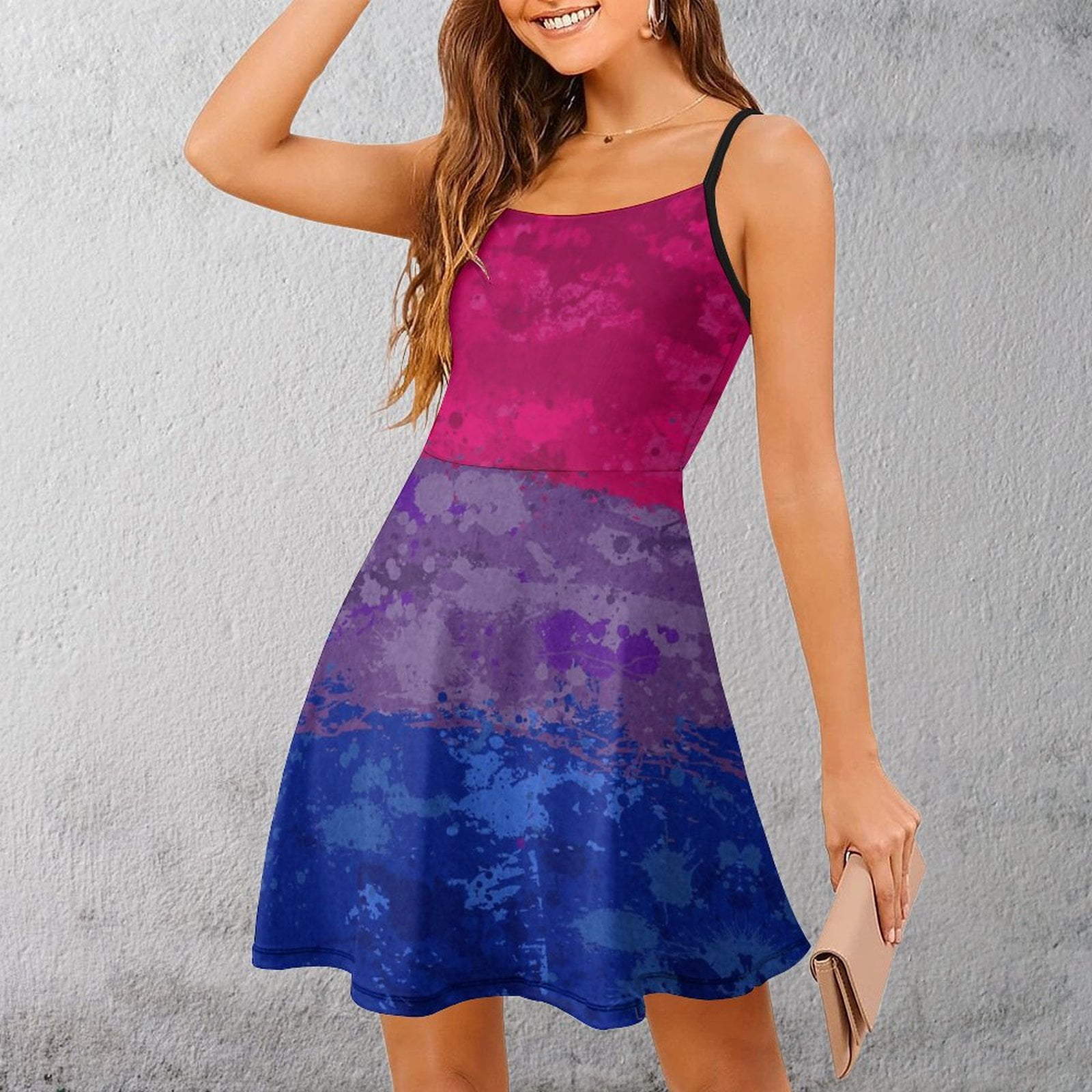 SPD LGBT+ Pride Flags Transgender Women's Sling Dress Funny Graphic ...