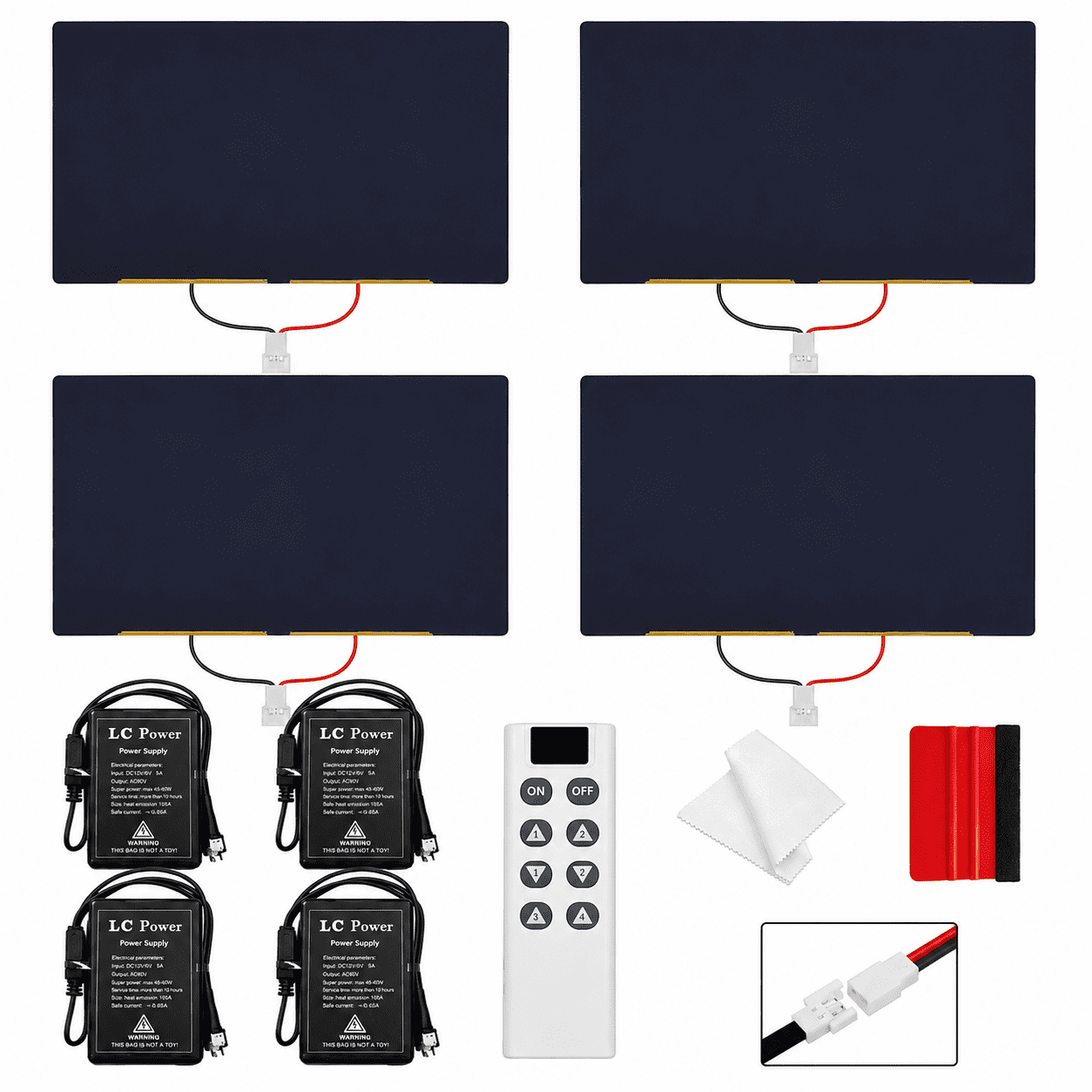 SPD Smart Tint Film for Car Windows 4PCS, Premium Switchable Electronic ...