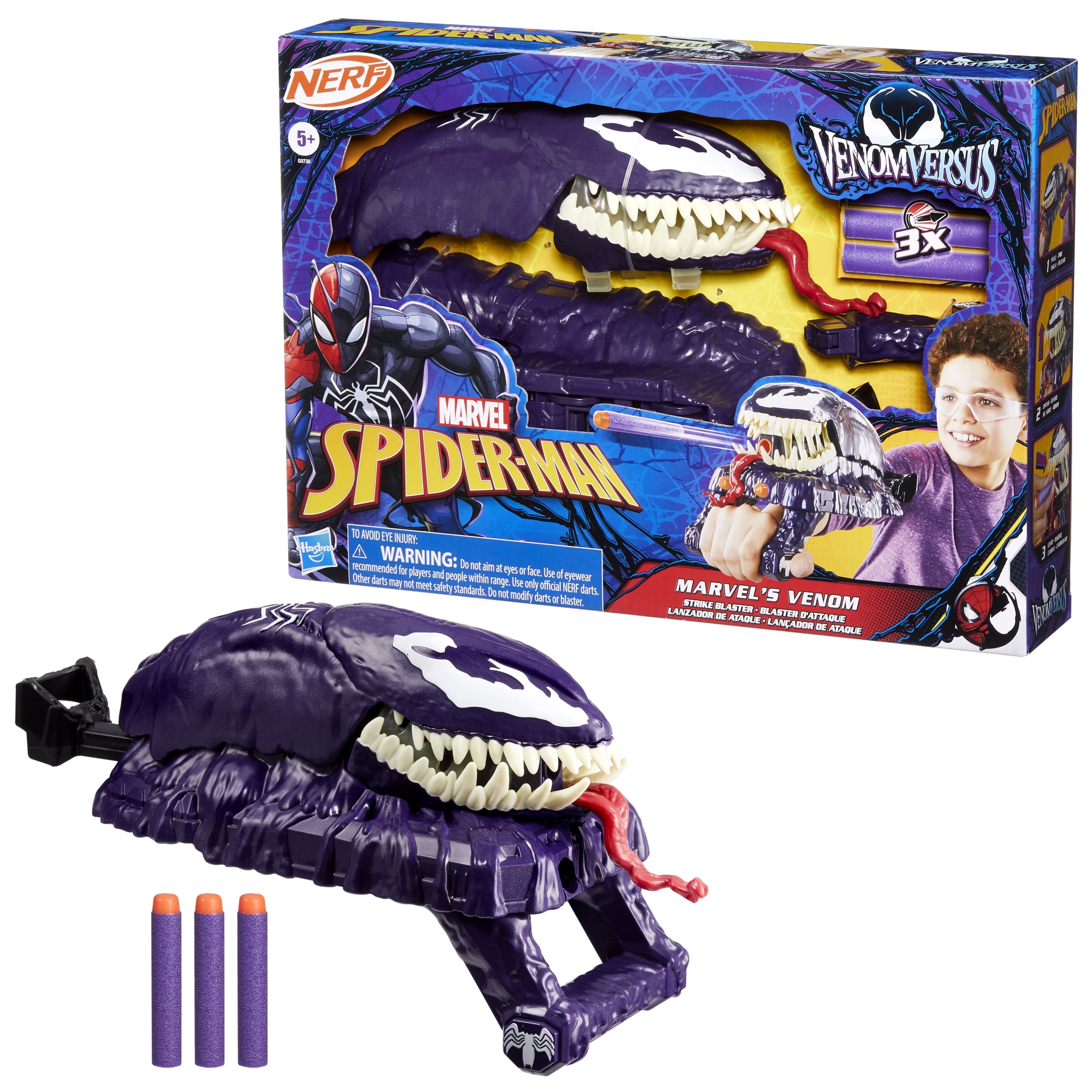 Marvel Spider-Man VenomVersus Marvel’s Venom Strike Blaster, Super Hero ...