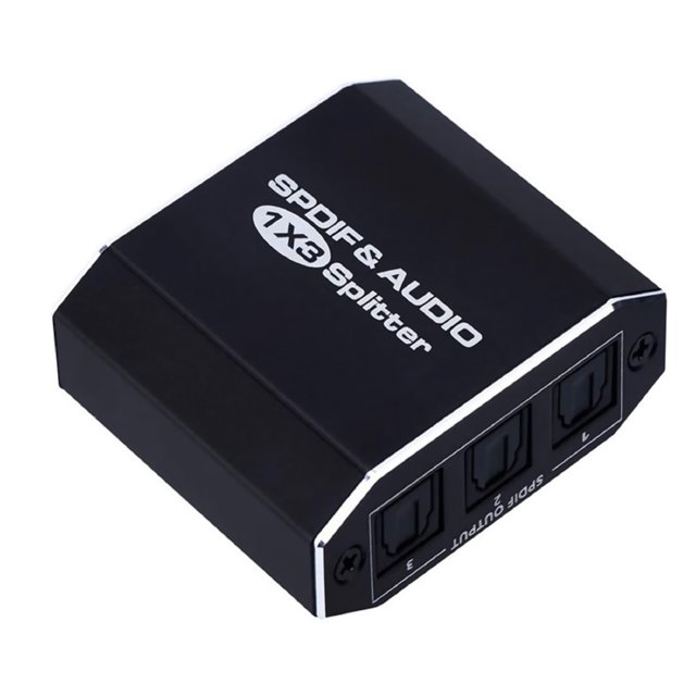 SPDIF Toslink Optical Audio Splitter 1 in 3 Out Aluminum Alloy ...