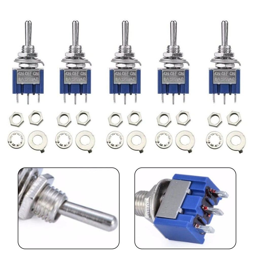 SPDT Toggle Switch Marine Rocker Toggle Switch MST-103 AC125V 6A ON/OFF ...