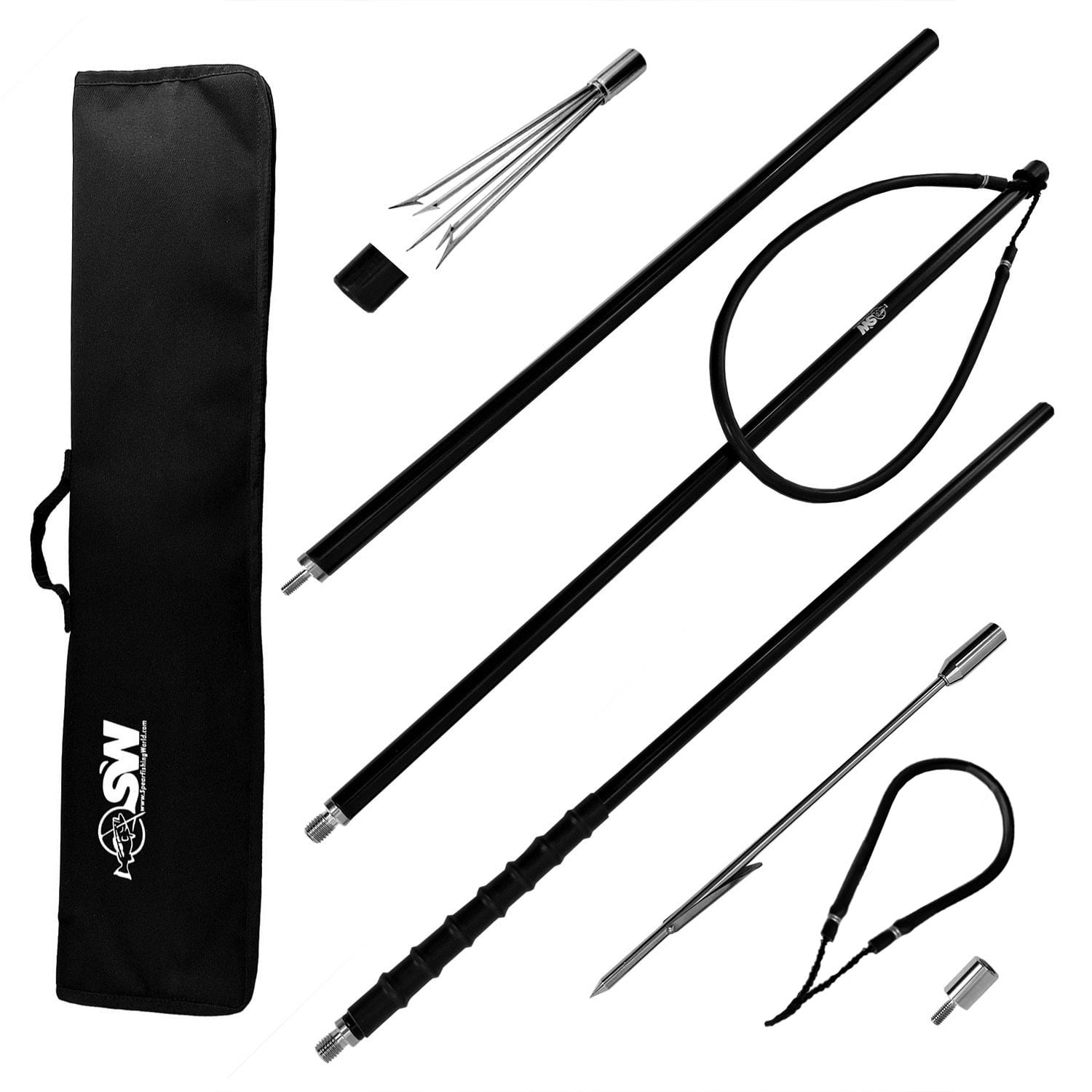 Spearfishing World Premium Anodized Aluminum and Stainless Steel 6 ft 5 ...
