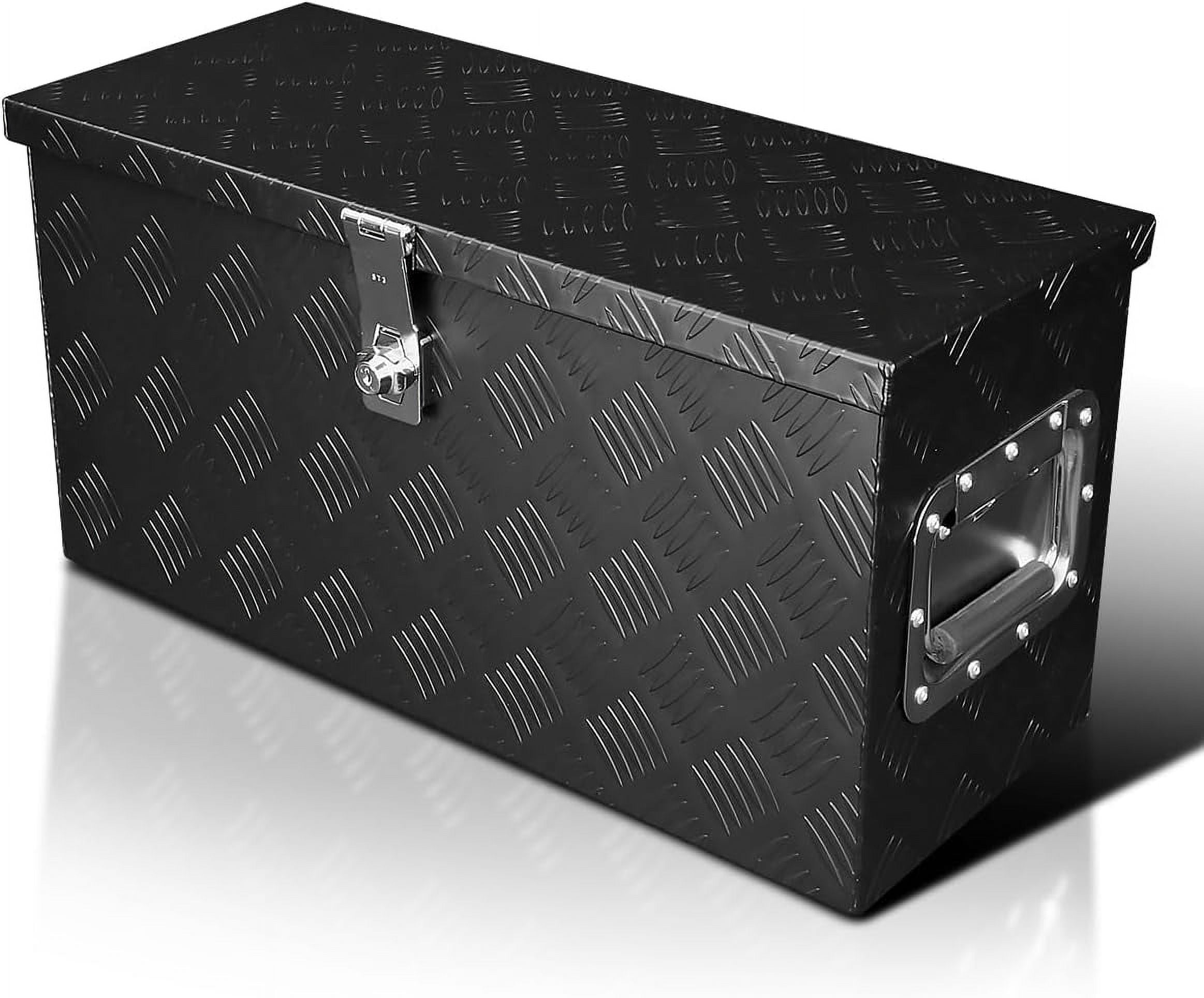 SPEC-D TUNING 24"x10"x12" Heavy Duty Black Aluminum Tool Box Truck ...