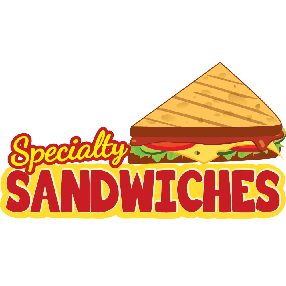 SPECIALTY SANDWICHES 36" Concession Decal sign cart trailer stand ...