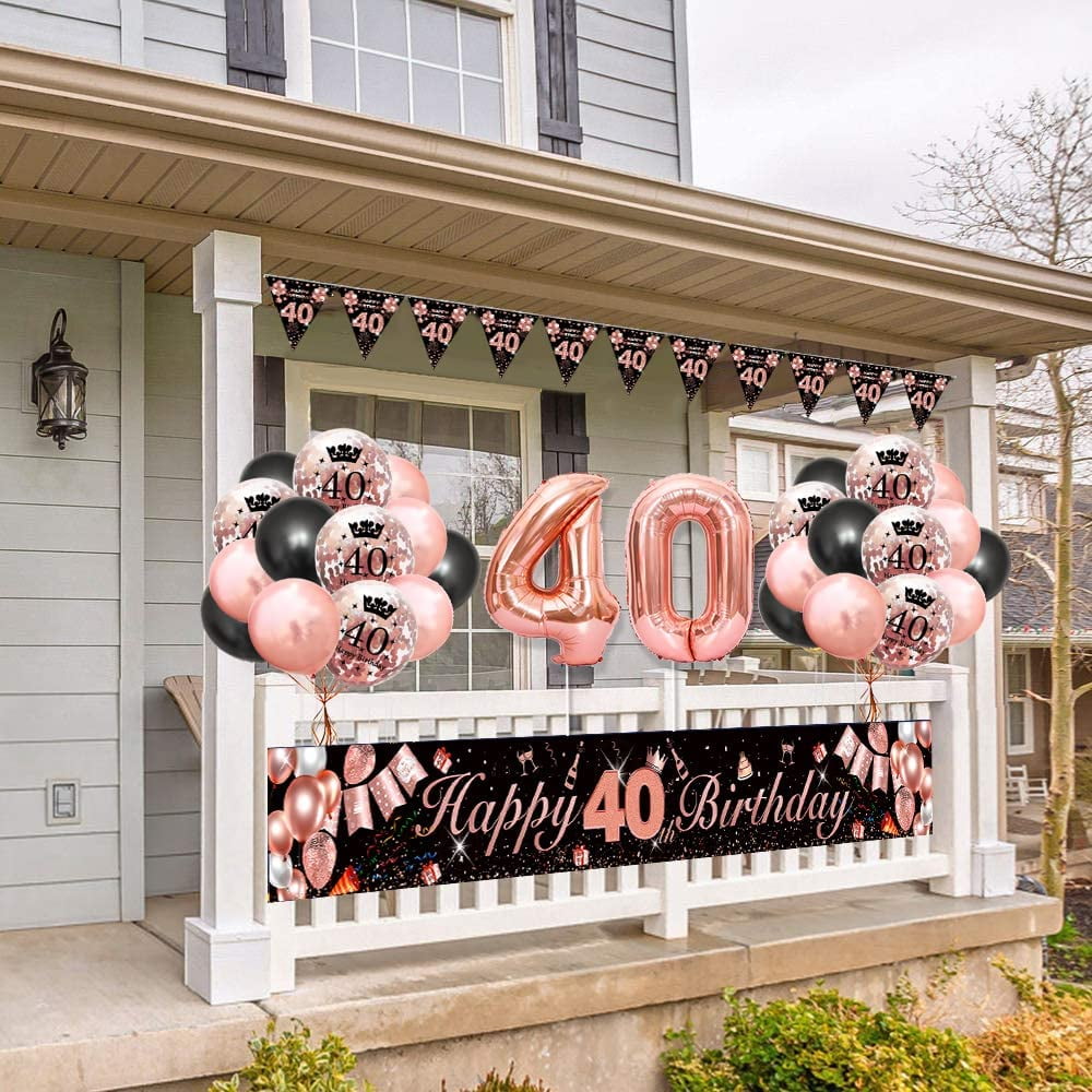 SPECOOL 40th Birthday Decorations for Lady, Women 40th Birthday Party ...