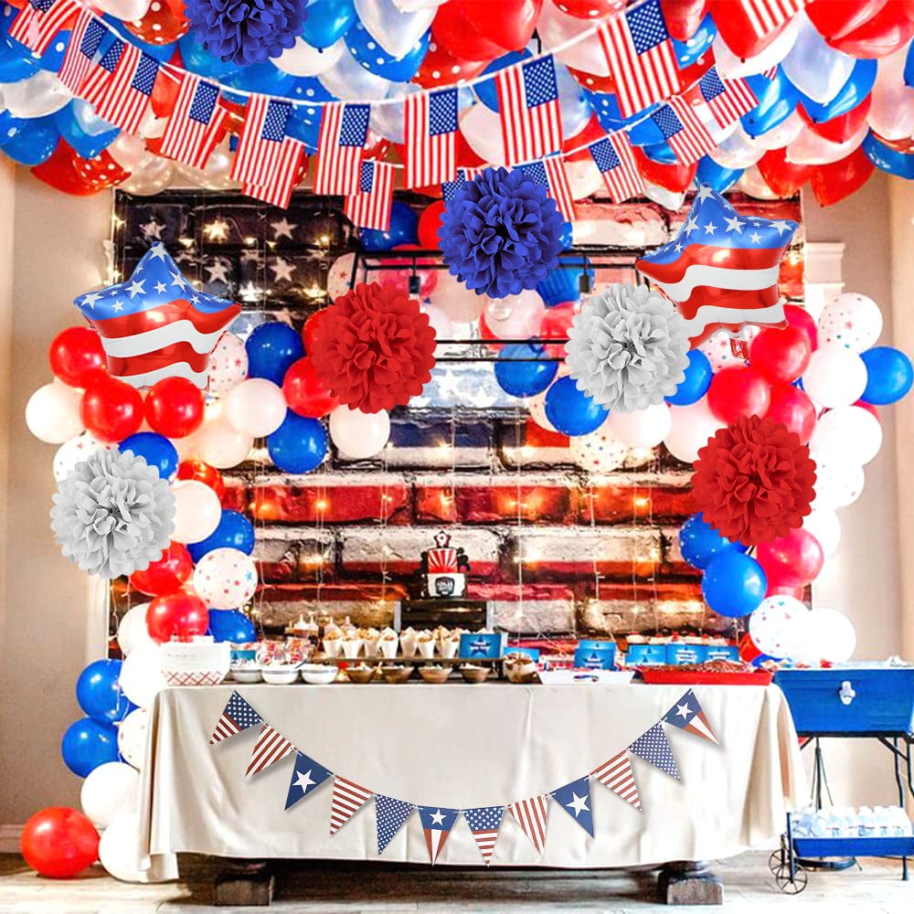 SPECOOL 4th of July Party Decorations Set, Patriotic American Flag ...