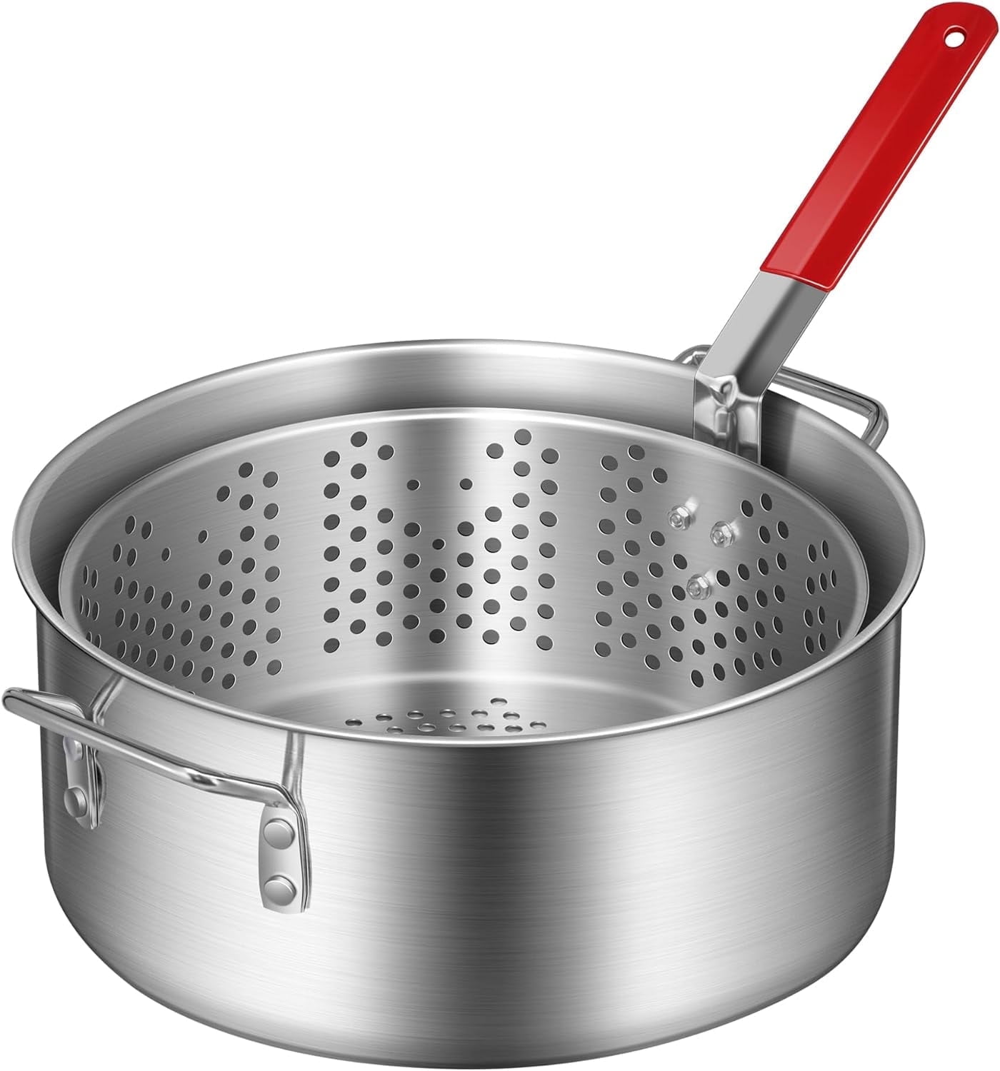 SPECSTAR 10Qt Aluminum Fish Fryer Pot with 6.7Qt Basket, Deep Fryer ...