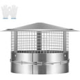 SPECSTAR 12" Cone Top Chimney Cap with Screen, Round Roof Rain Chimney ...