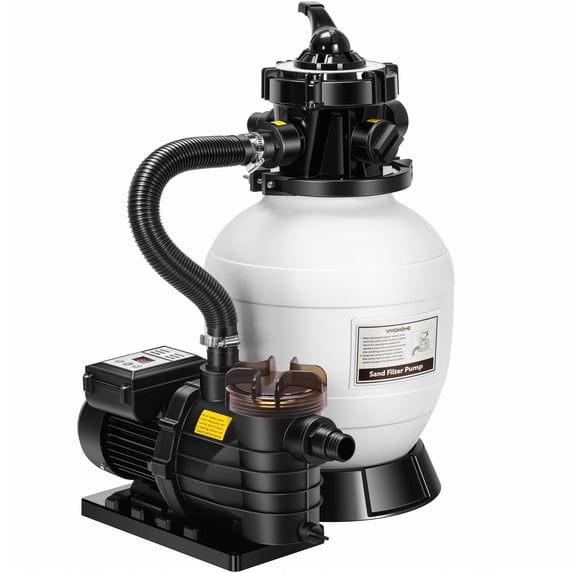 SPECSTAR 12 Inch Sand Filter Pump 7-Way Valve Timer, 2080 GPH, Fits ...