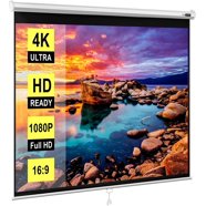 ZENY 100" Diagonal 16:9 Projection Projector Screen HD Manual Pull Down ...