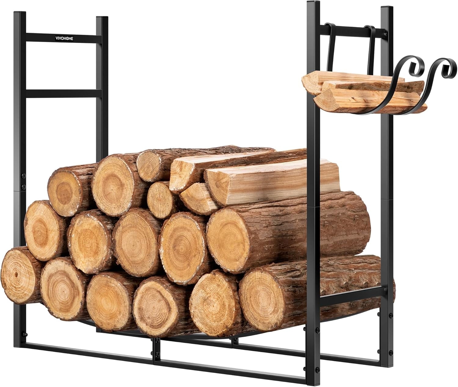 SPECSTAR 3ft Firewood Log Rack, Heavy Duty Indoor Outdoor Wood Storage ...