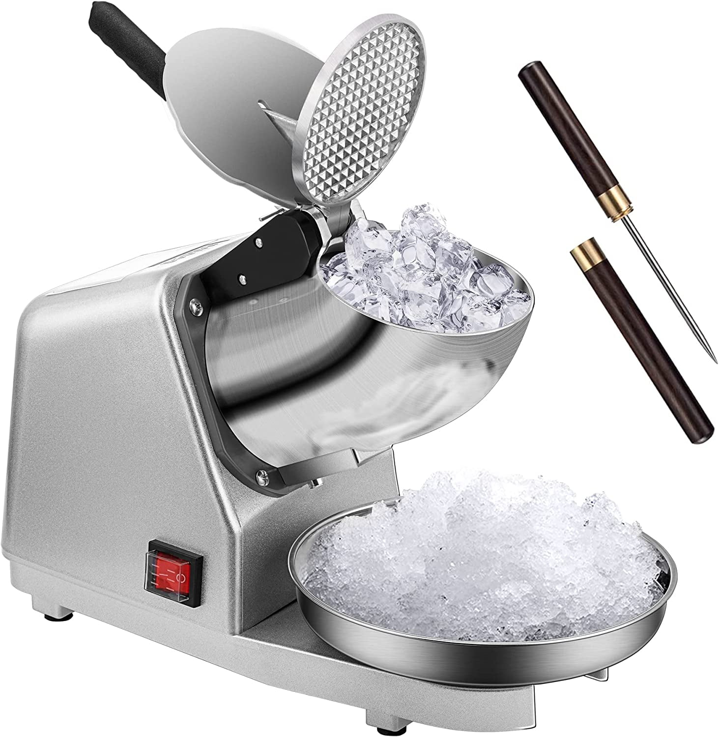SPECSTAR Commercial Electric Ice Crusher Shaver Machine for Home, 4 ...