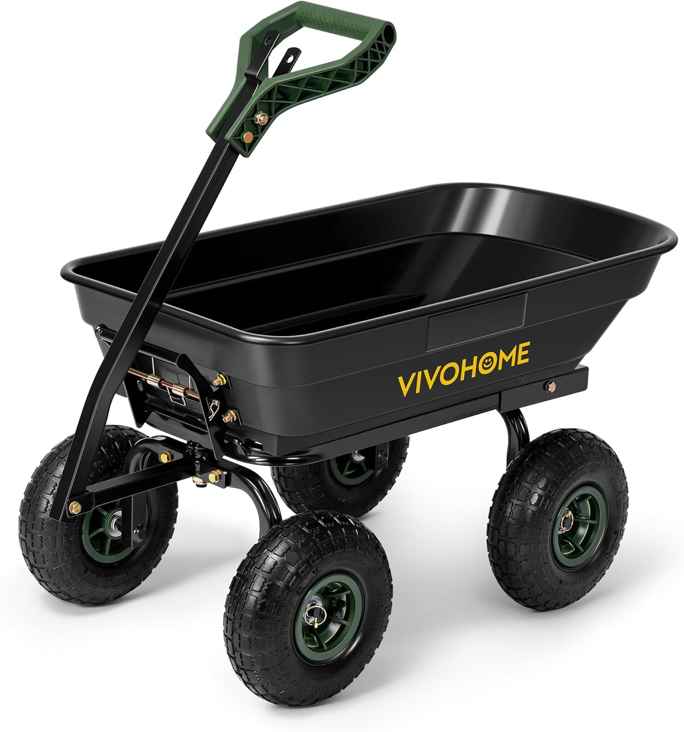 SPECSTAR 4 Cu.Ft. 660lbs. Poly Garden Cart Dump Wagon, with 2-in-1 ...