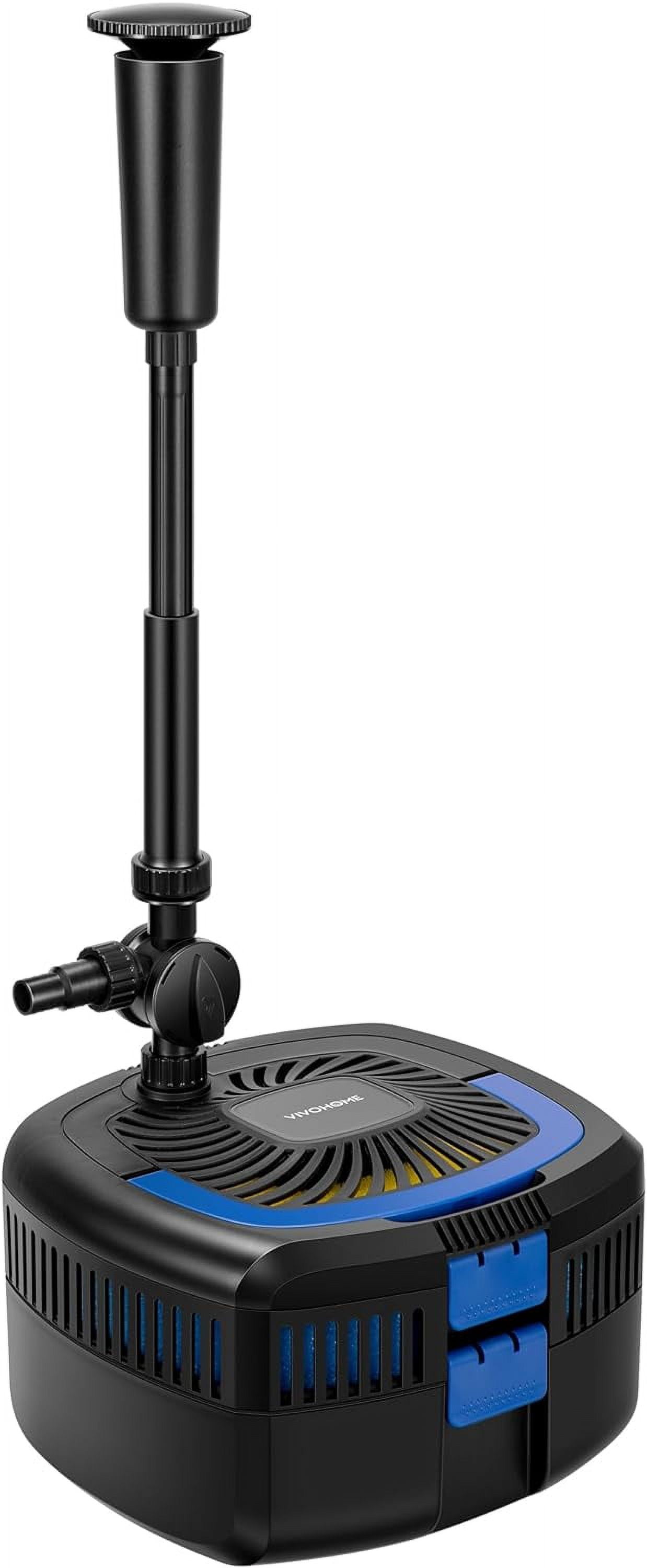 SPECSTAR 4-in-1 Pond Filter Kits, 1370 GPH UV Pump with Fountain ...