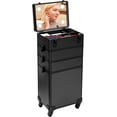 SPECSTAR Portable Large Traveling Cosmetics Trolley with LED Lighted ...