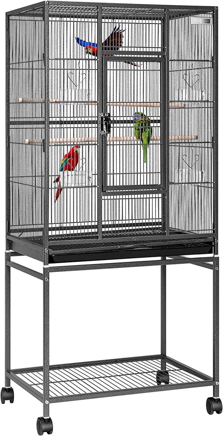 SPECSTAR 54" Large Rolling Metal Bird Cage for African Grey Parrot ...