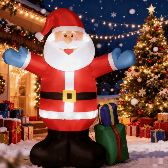 Outdoor Lighted Santas