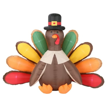 VIVOHOME 6ft Height Happy Thanksgiving Inflatable LED Lighted Turkey ...