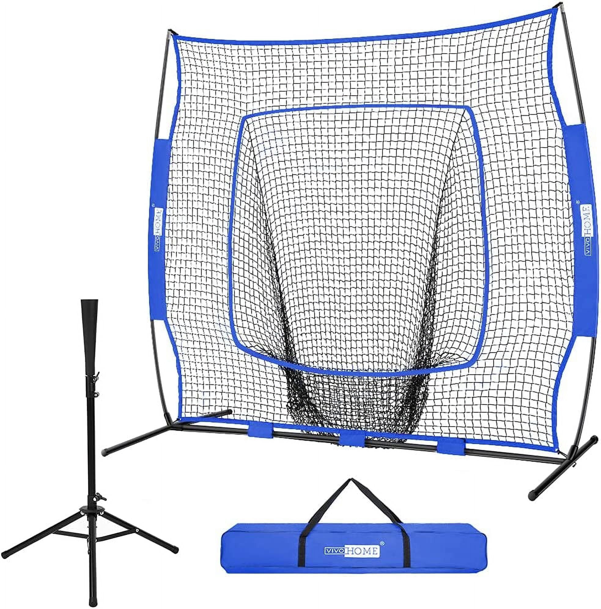 SPECSTAR 7x7Ft Baseball Softball Practice Net with Frame, Pitcher ...