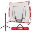 Free Shipping! Athletic Works 7ft x 7ft Portable Hit Pitch Training Net ...