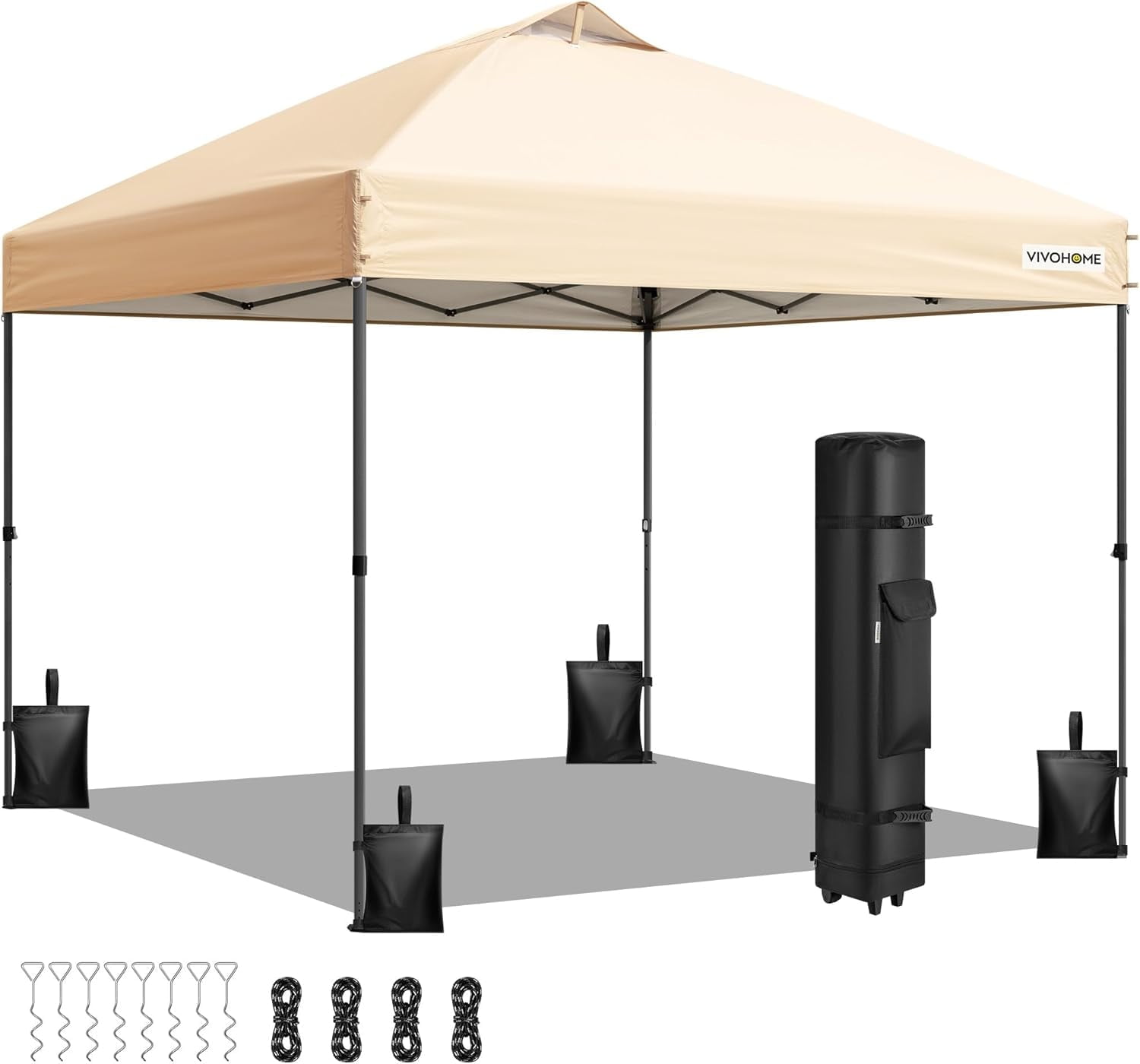SPECSTAR 8x8ft Pop-up Canopy Tent One Push Setup Tent with Wheel Carry ...