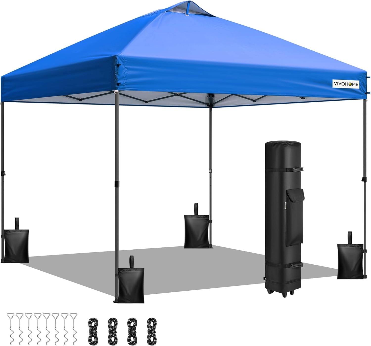 SPECSTAR 8x8ft Pop Up Canopy Tent One Push Setup Tent with Wheel Carry ...