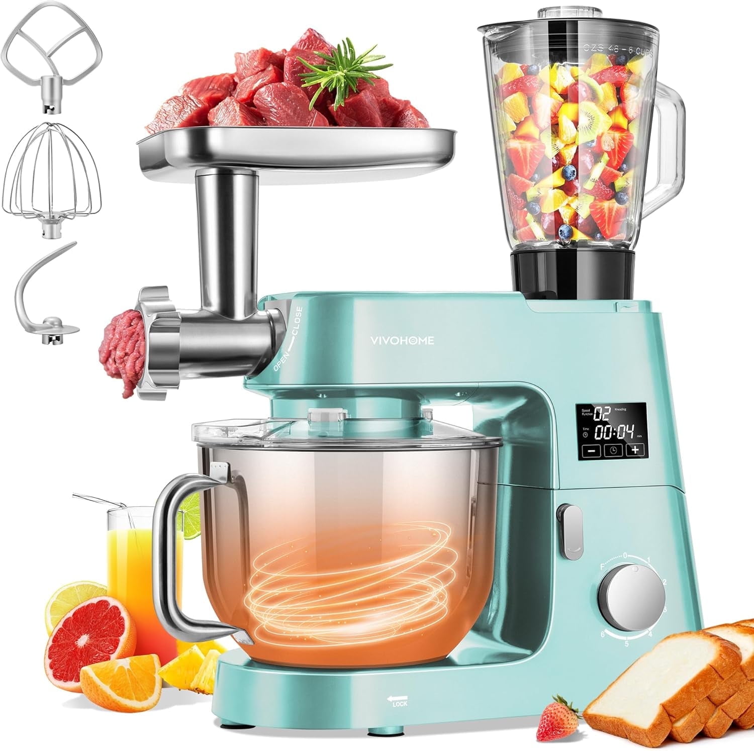SPECSTAR 9 in 1 Multifunctional Stand Mixer with Fermentation, 6 Speed ...