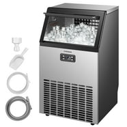 ZK-110 120V 495W 110lbs/50kg/24h Ice Maker Stainless Steel Transparent ...