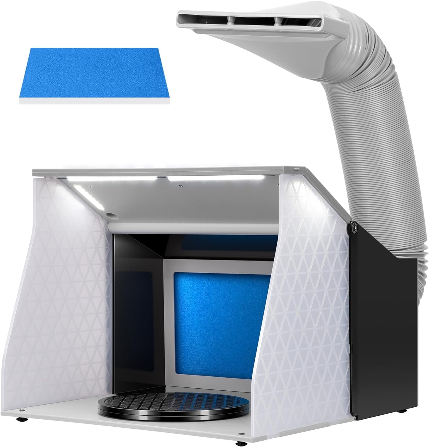 SPECSTAR Dual Fans Airbrush Paint Spray Booth with 4 LED Lights Turn ...
