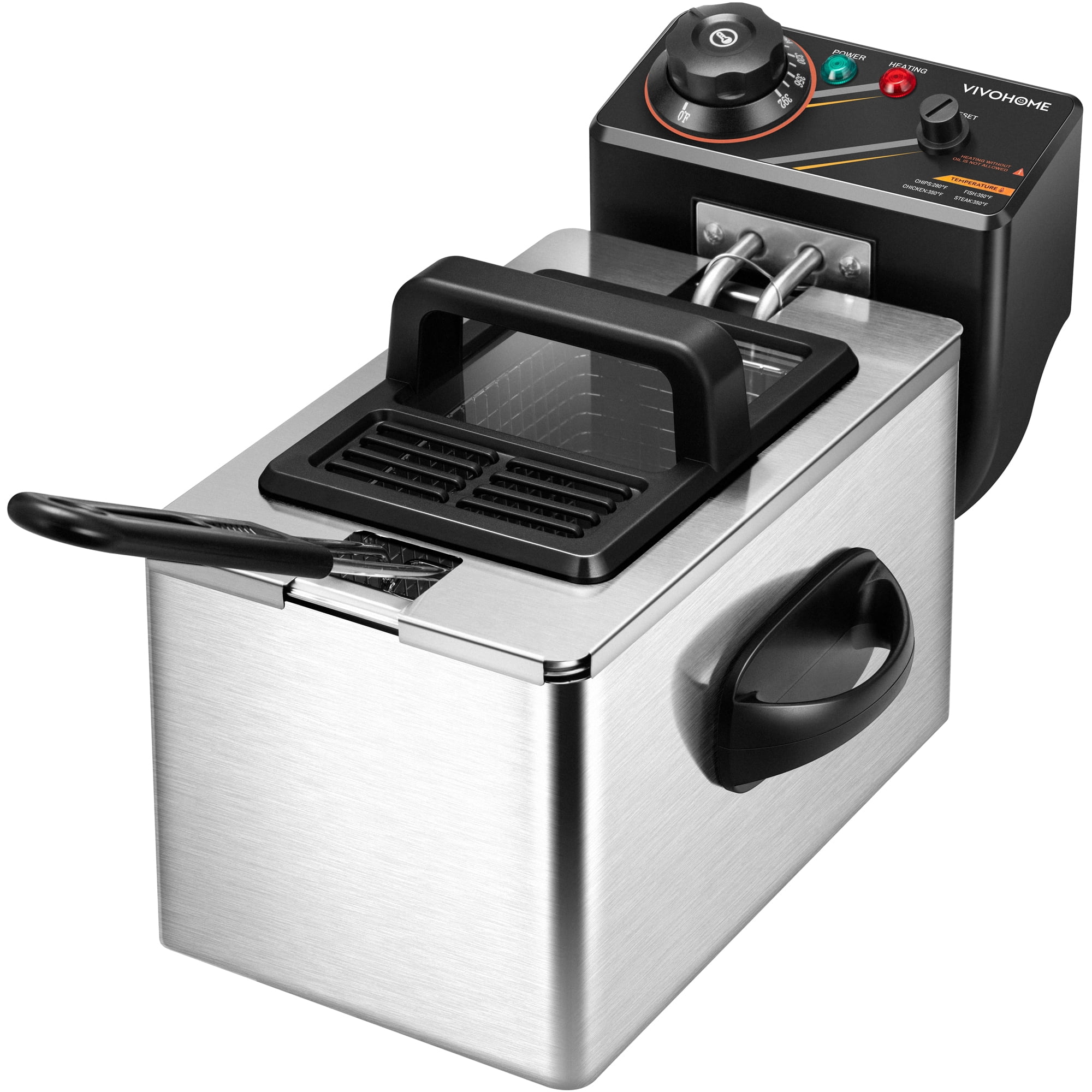 SPECSTAR Electric Deep Fryer with 4L / 17 Cup Oil Capacity, Stainless ...