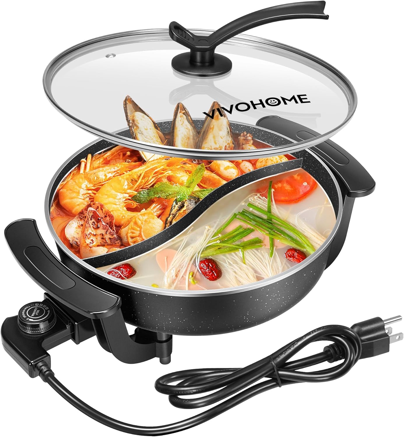 Kapas 3-in-1 Smart Lifting Hot Pot, 2.5L Automatic Multi-function Pot ...