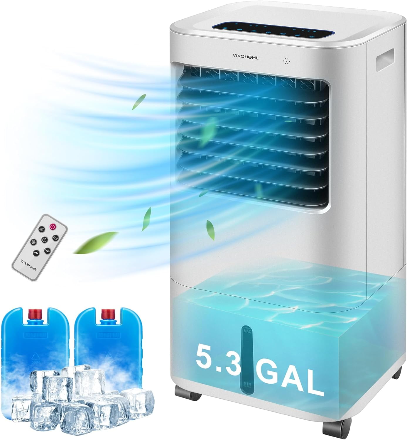 SPECSTAR Evaporative Air Cooler 600CFM with 5.3 GAL Water Tank Cooling ...