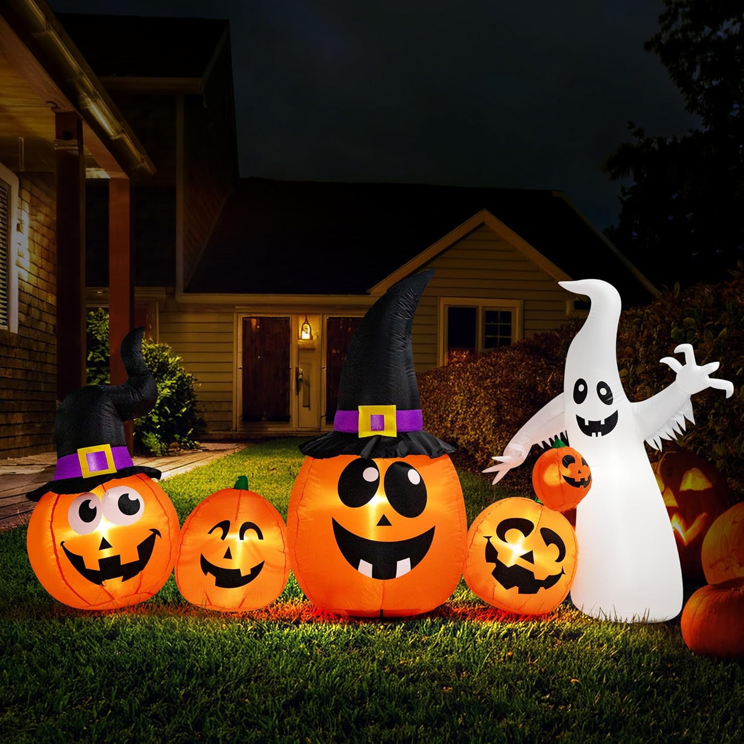SPECSTAR 8Ft Long Halloween Inflatable Yard Decor, Outdoor Blow Up with ...