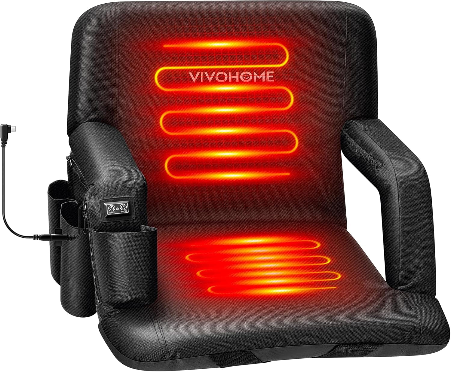SPECSTAR Heated Stadium Seats with Back Support and Cushion, Bleacher ...