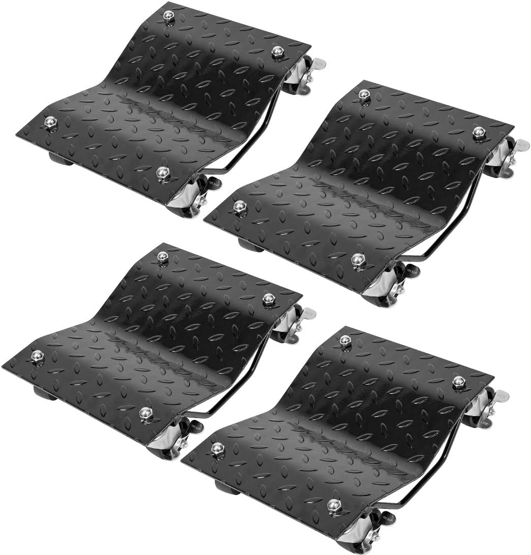 SPECSTAR Heavy Duty 4 Tire Wheel Dolly Car Stakes 6000lbs Capacity ...