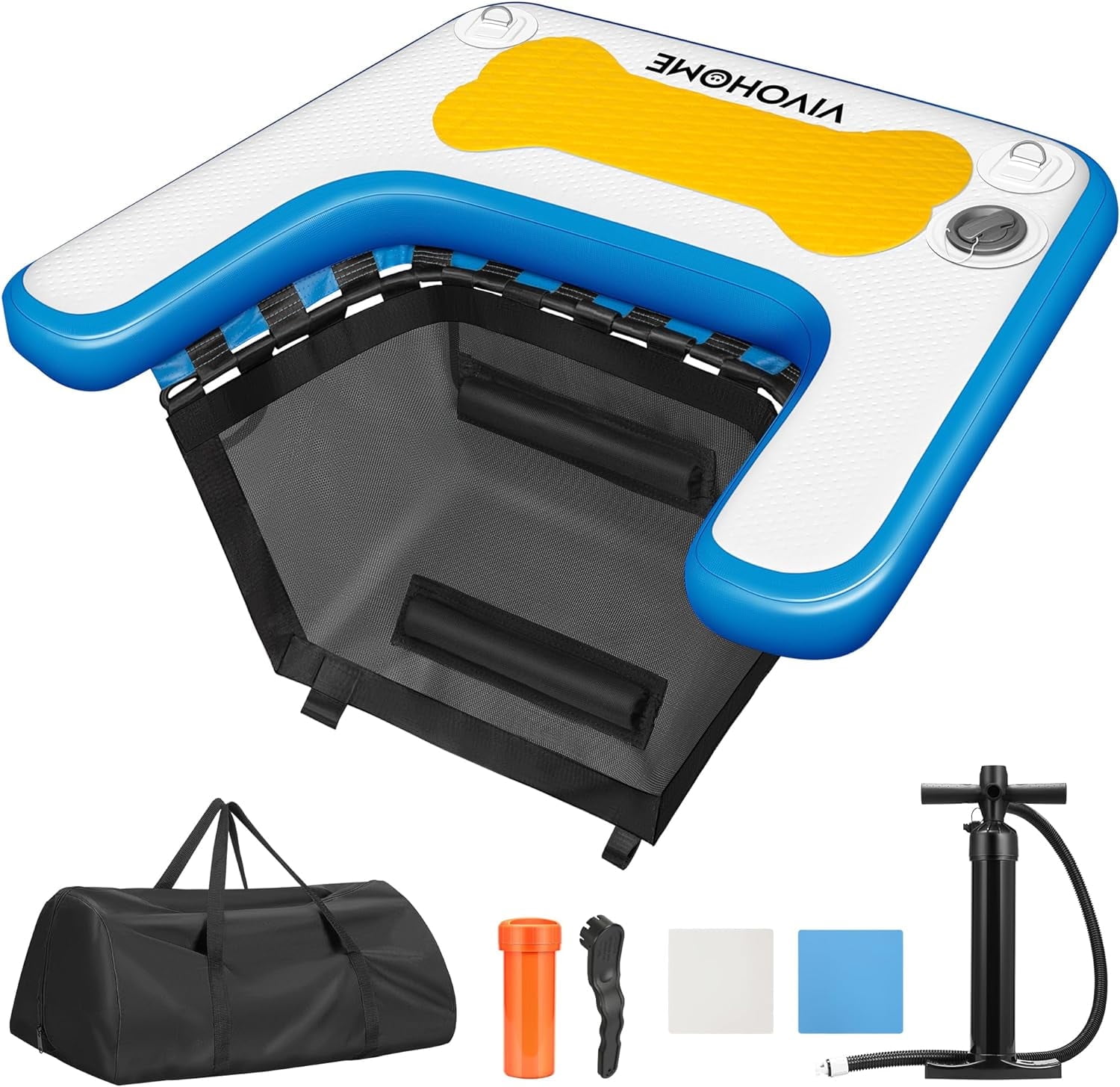 SPECSTAR Inflatable Dog Boat Ramp, Non-Slip, PVC, 34.6x24.4x3.1 Inches ...