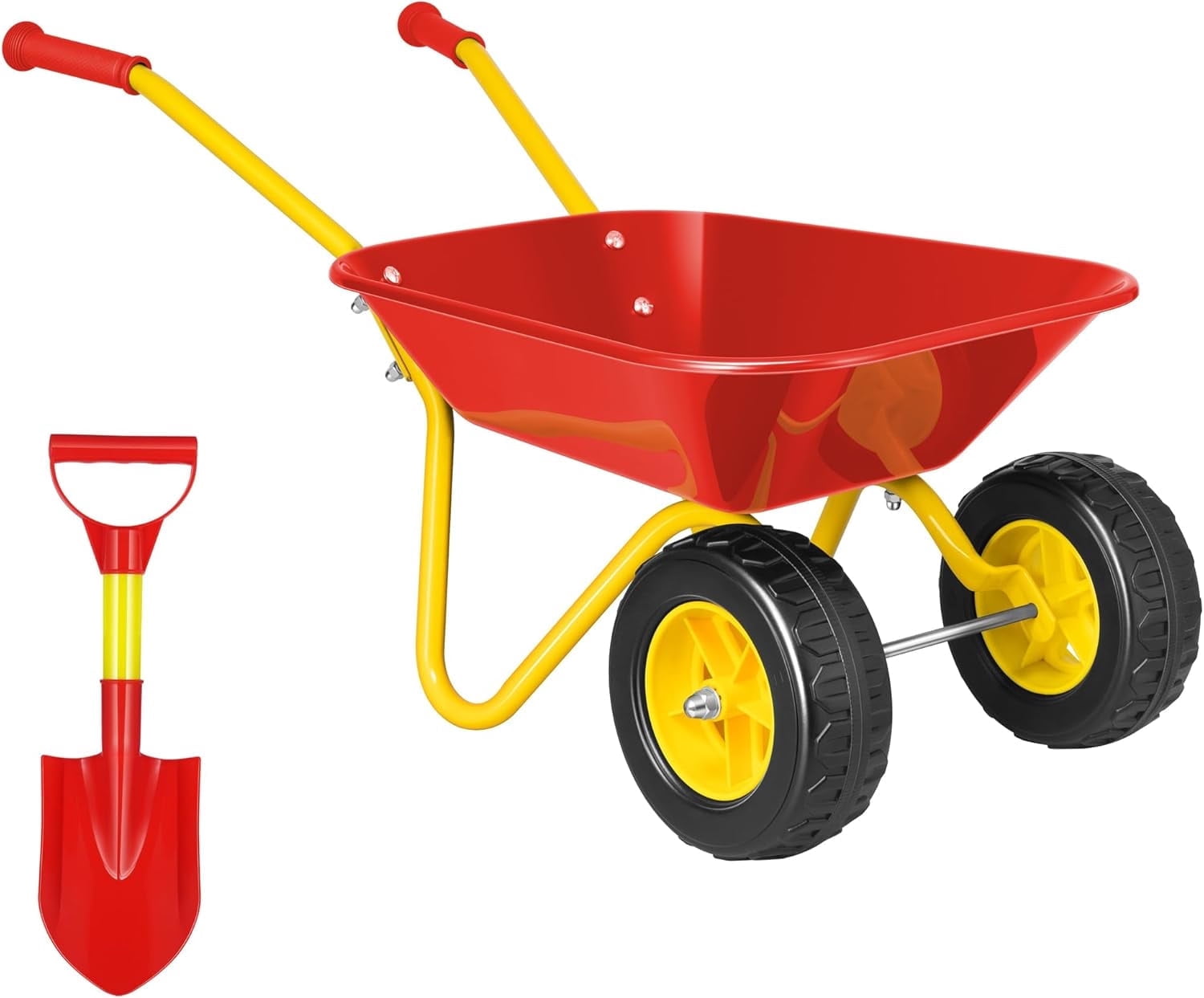 SPECSTAR Kids Wheelbarrow with Toddler Tool Set, 29.8x13x6 inches ...