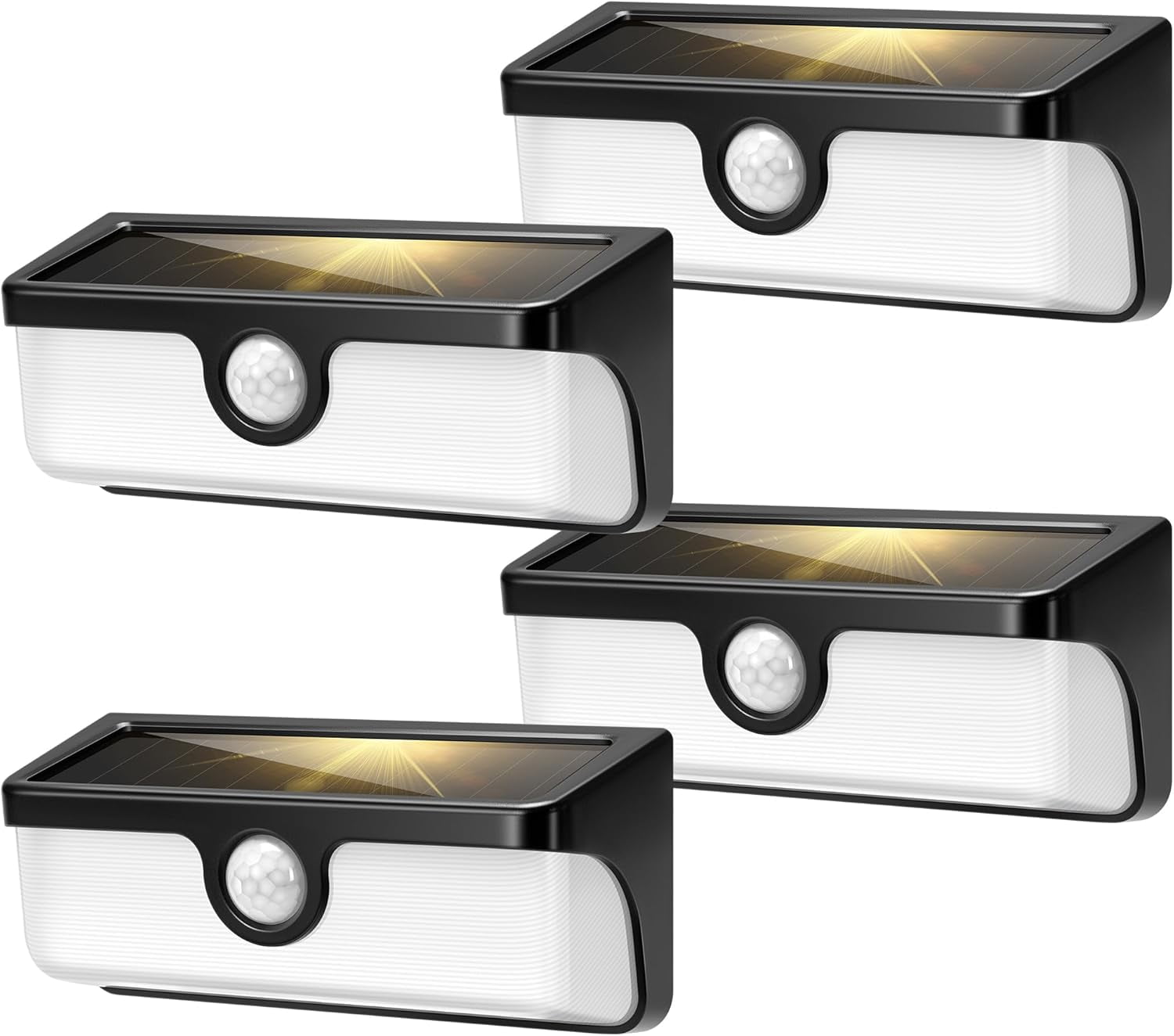 SPECSTAR Linkable Solar Lights Outdoor, 2500LM Motion Sensor Wall ...