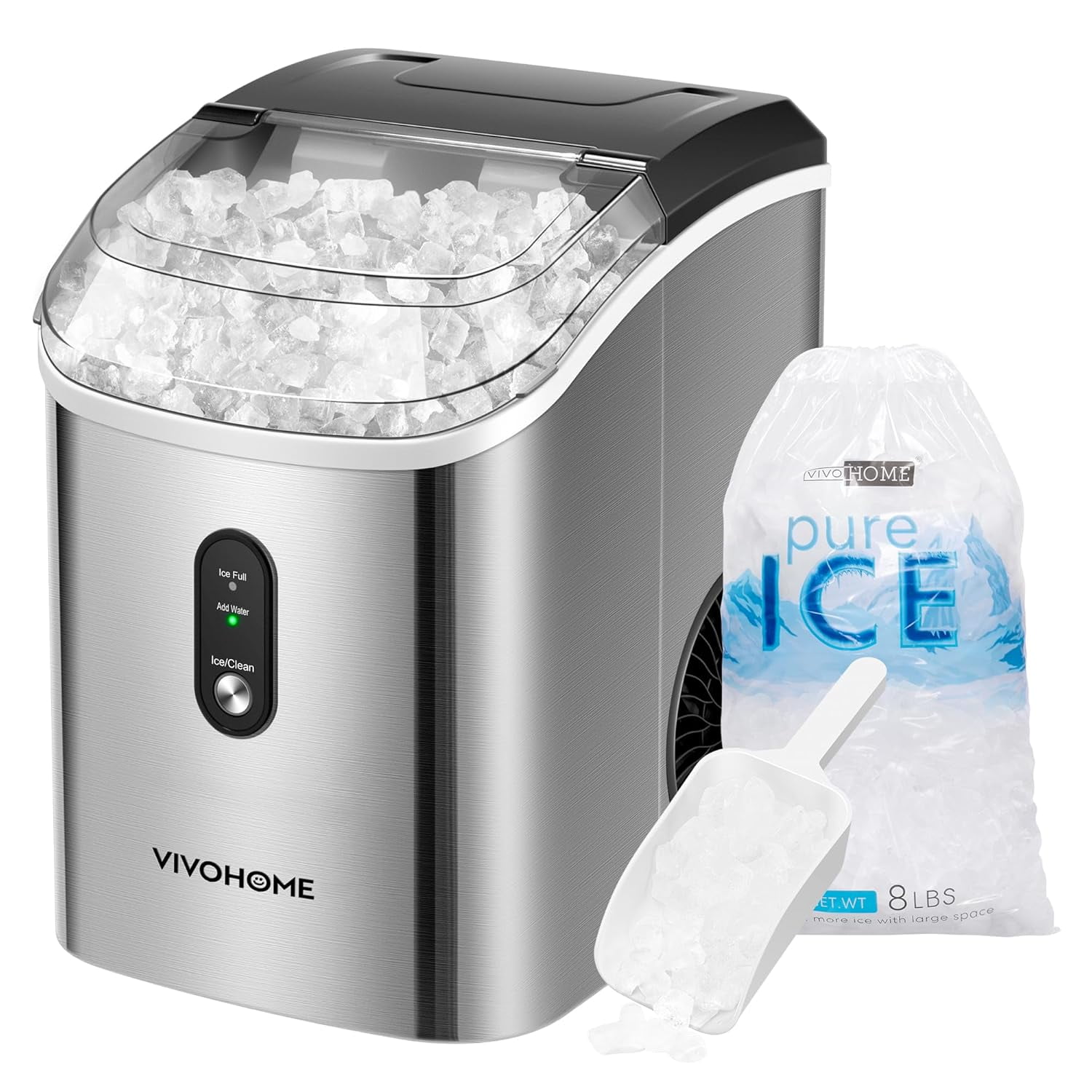 SPECSTAR Compact Personal Nugget Ice Maker, Portable Frozen Ice Maker ...