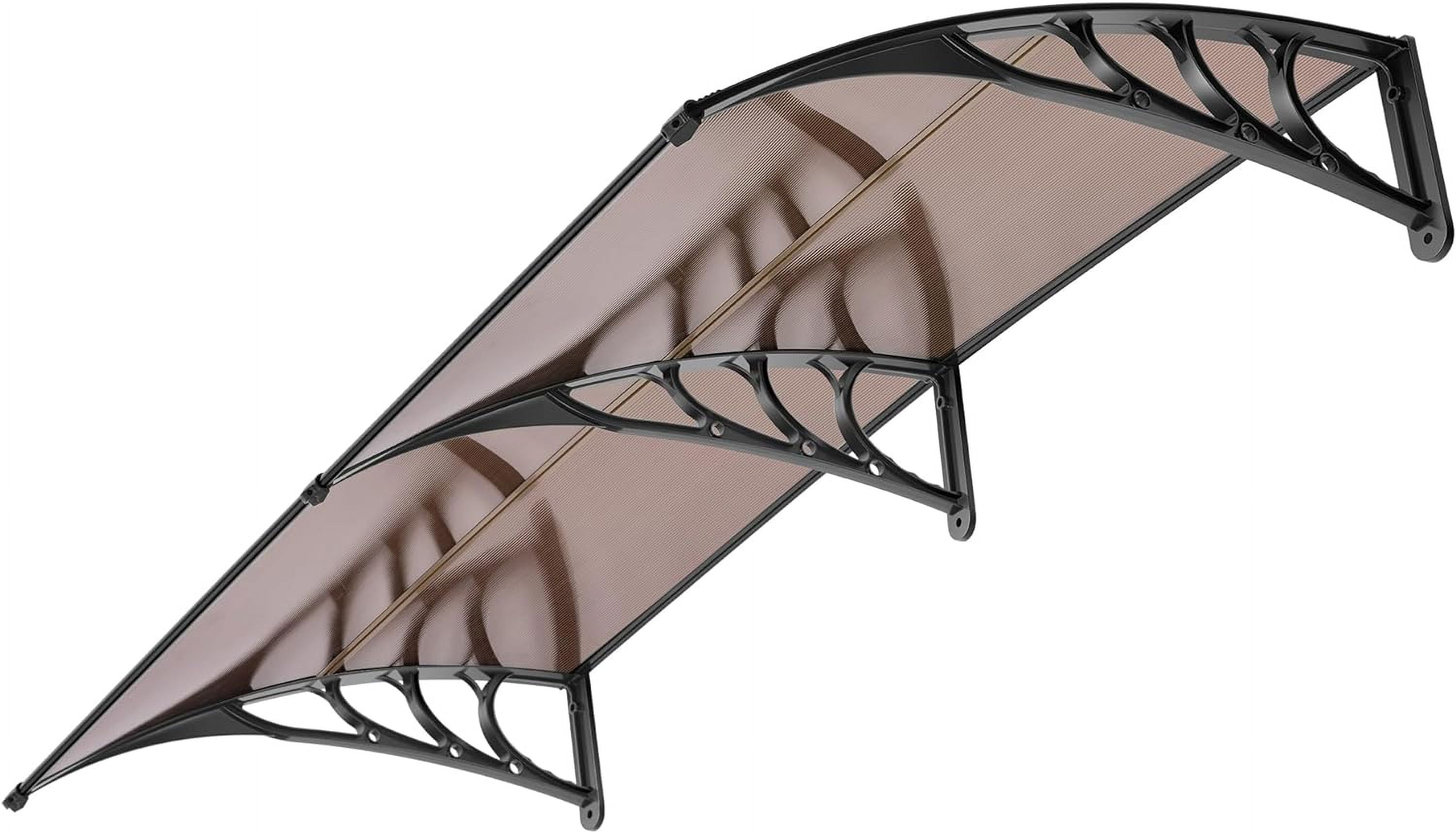 nuimage awnings 48425 aluminum door canopy with support arms, white ...