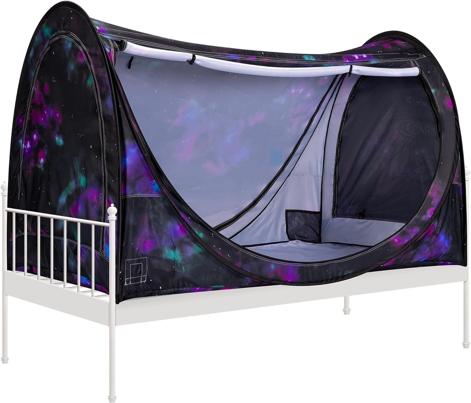 SPECSTAR Pop-Up Bed Tent, Twin Size Privacy Bed Canopy, 4 Doors ...
