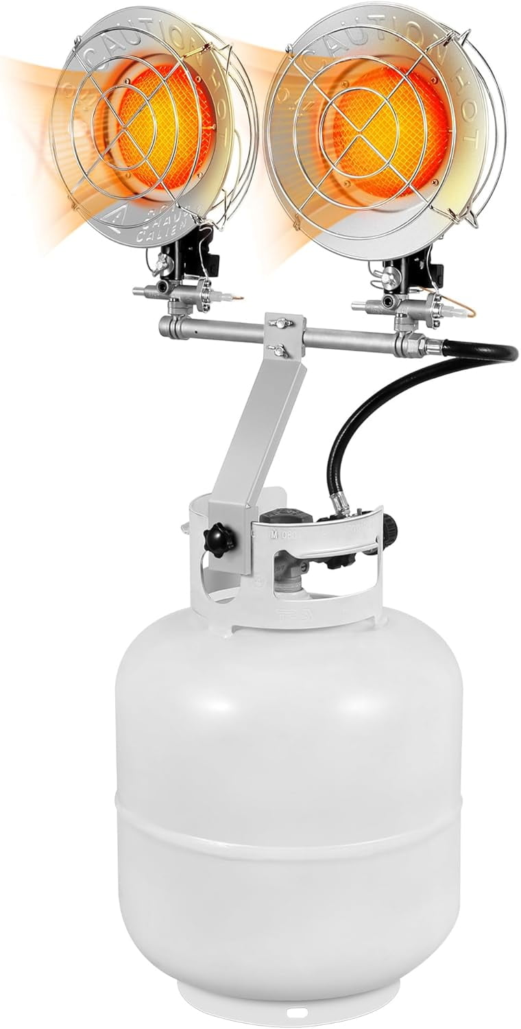 SPECSTAR Dual Head Propane Tank Top Heater, 30,000 BTU with Safety Shut ...