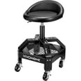 SPECSTAR Adjustable Rolling Garage Stool with Tool Tray, 360° Swivel ...