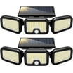 Lutec 2-Light Black OD Integrated LED Wall or Eave Mounted Flood Light ...