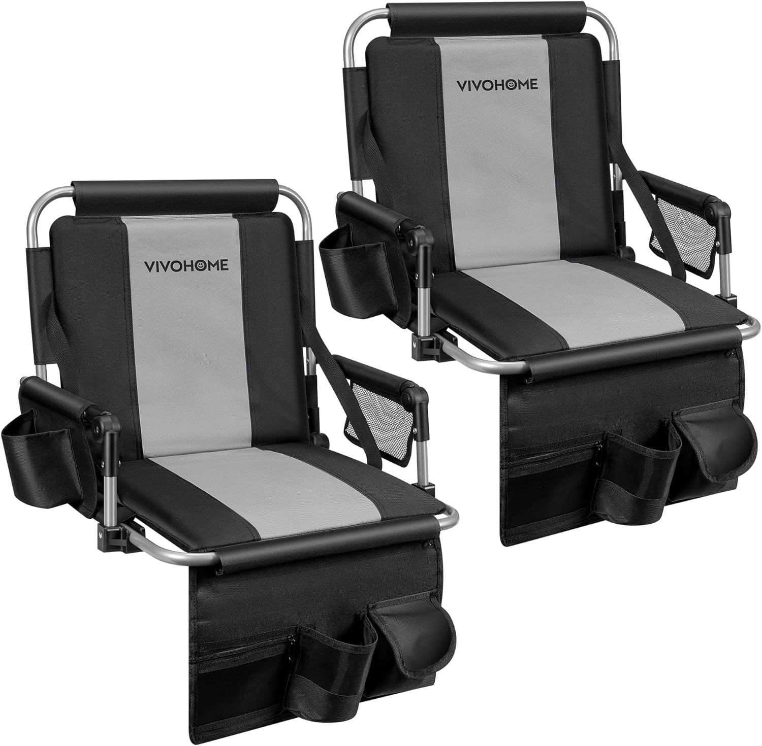 ZENY Black Stadium Seats (2 Pieces) - Walmart.com