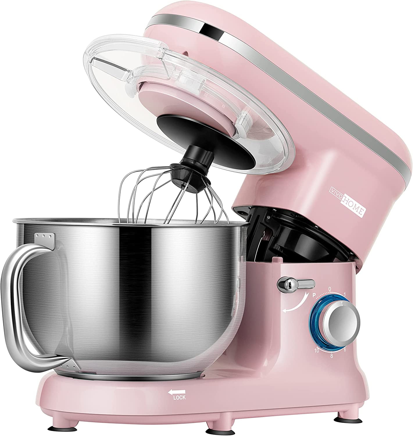 SPECSTAR 660W 10 Speed Stand Mixer with Beater, Dough Hook, Wire Whip ...