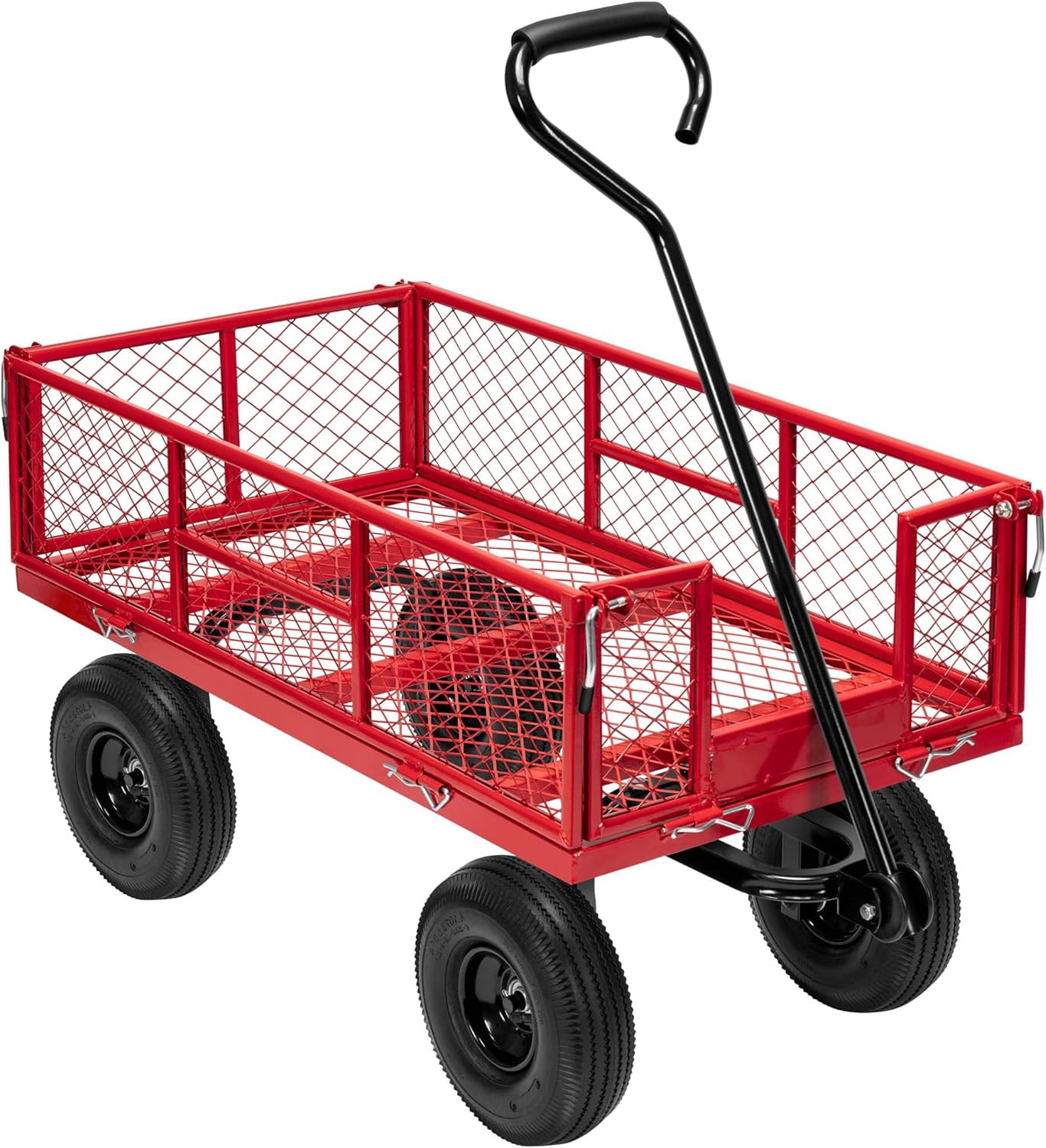 SPECSTAR Heavy Duty 880 lbs Mesh Steel Garden Cart, Foldable Utility ...